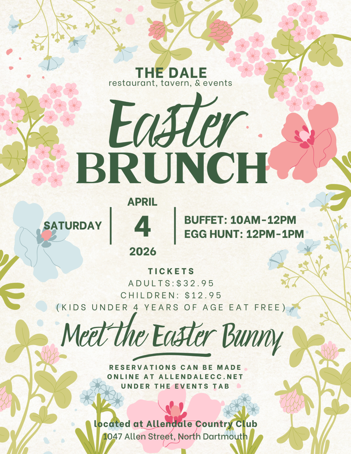 Easter Brunch – Allendale Country Club